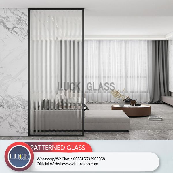 Decorative Transparent Tempered Ribbed Reeded Moru Wave Fluted Glass ...